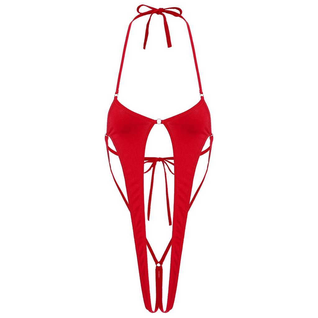 Cheap Womens One Piece High Cut Thongs Crotchless Leotard Bodysuit Swimsuit Bathing Suit | Joom