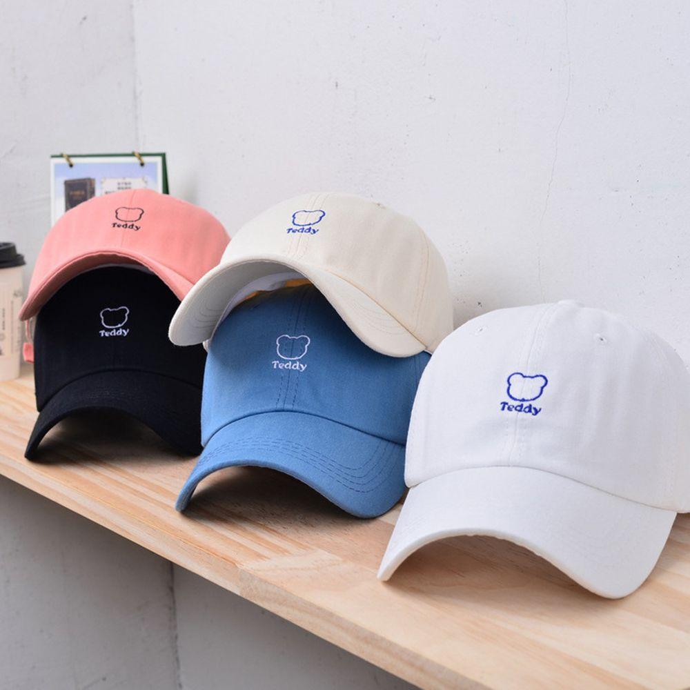 Buy Outdoor Girls Embroidery Couple Bear Korean Style Hat Snapback Hat ...