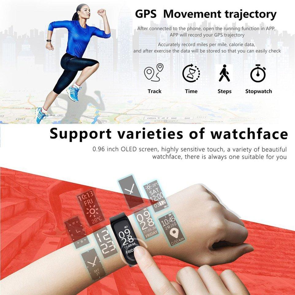 FE No.1 F4 Smart Bracelet 30m Waterproof Sports Wristband Blood Oxygen ...