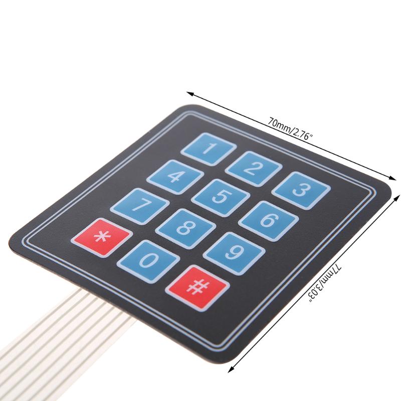 1PCS 4 x3 Matrix Array 12 Key Membrane Switch Keypad Keyboard Electronic Components ...