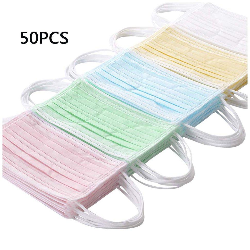 Buy ICOCO KATYUSHA 10pcs/bag Colorful Masks Multicolor 3 Layers ...