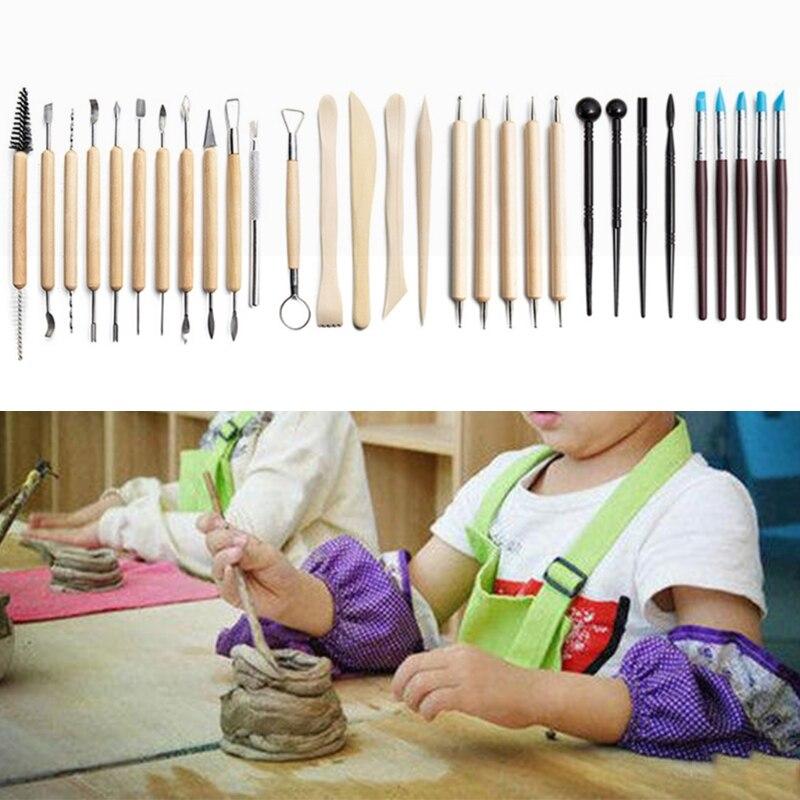 Buy 30pcs DIY Clay Pottery Tool Set Drill Pen Ceramics Sculpting ...