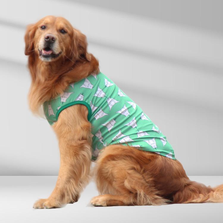 Buy Large Dog Summer Breathable Clothes Big Dog T-shirt Pajamas Cotton ...