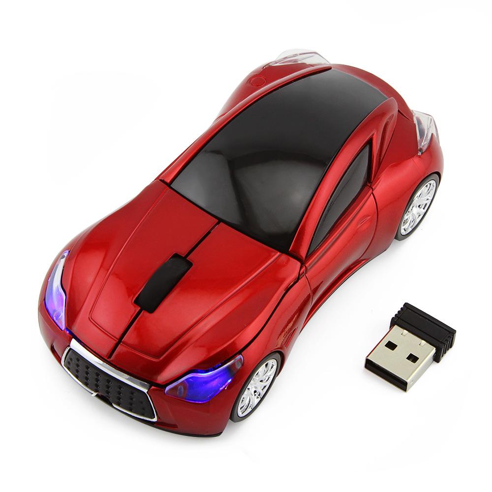 2.4Ghz Wireless Car Mouse 1600DPI USB Optical Sports Cool Car Mice 3D ...