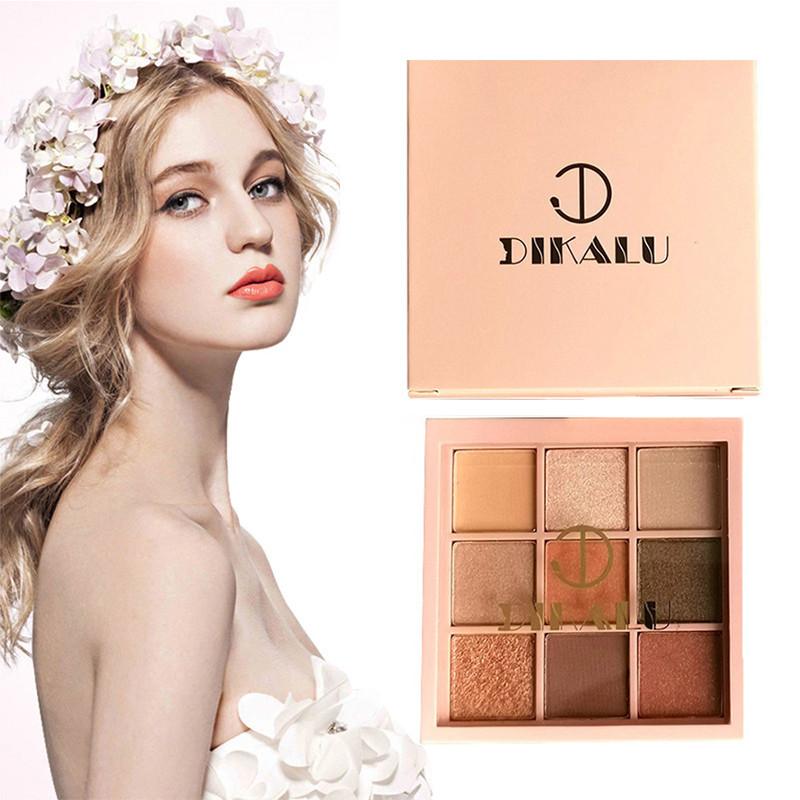 Buy 9 Colors Grid Eyeshadow Palette Pearly Matte Earth Color World ...