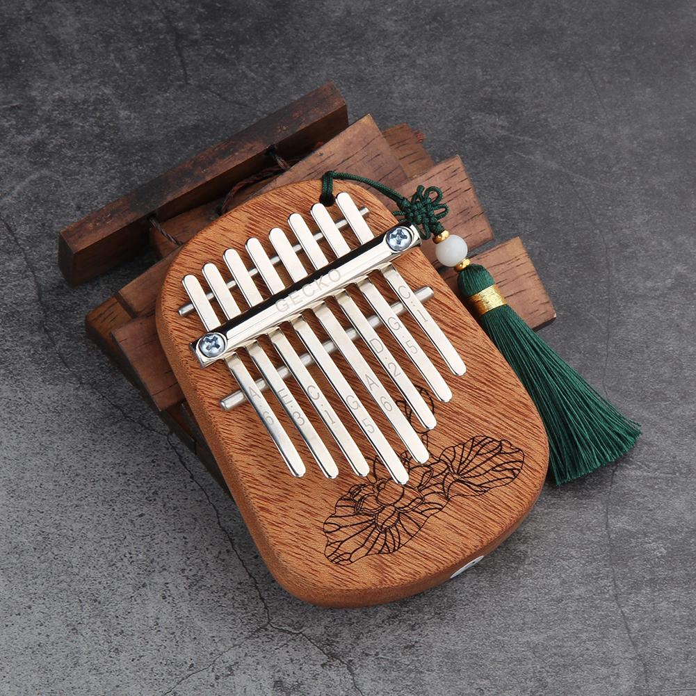 8 Keys Mini Kalimba Wooden Finger Harp Thumb Piano Musical Instrument ...