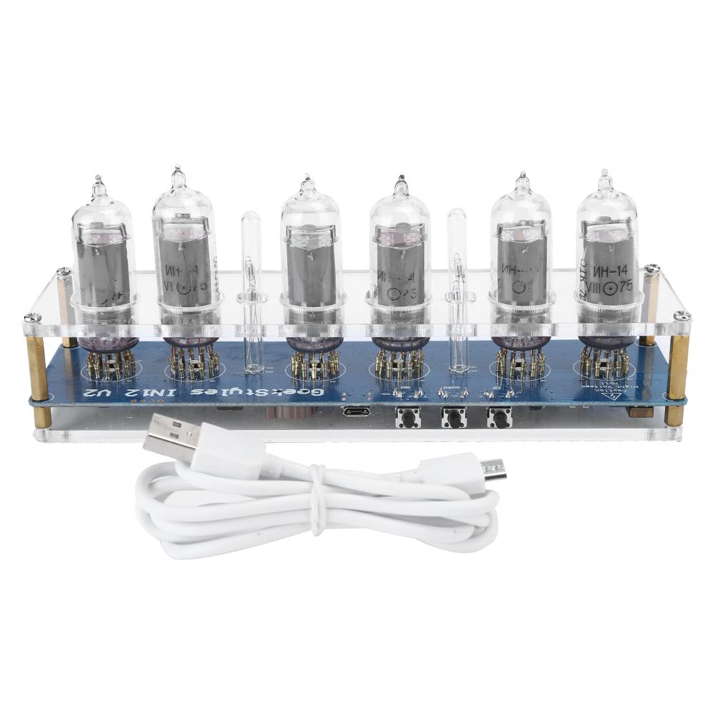 Tube Clock LED Digital Luminous DIY Kit Children Gifts 7‑Color ...