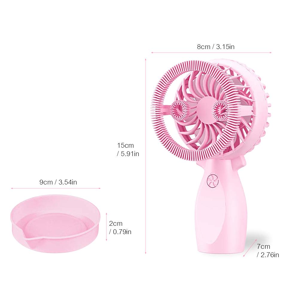 Buy 2 in 1 Handheld Fan Bubble Blower Mini Personal Fan Bubble Machine ...