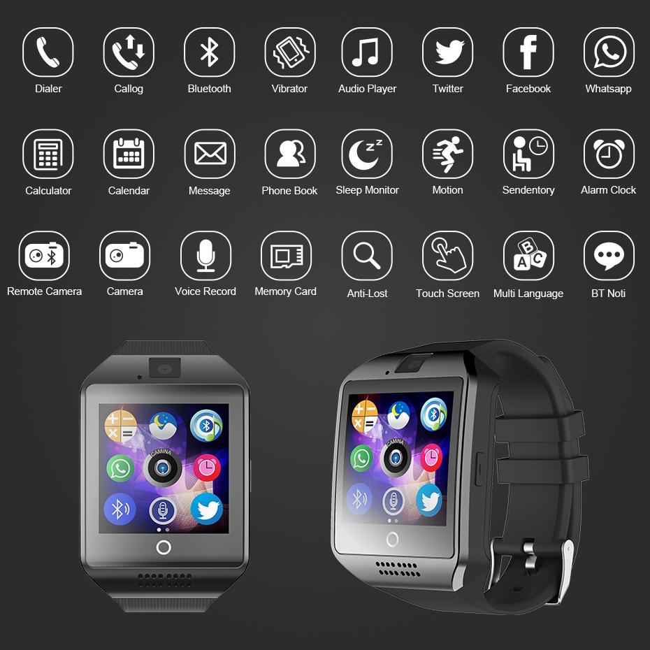 2020 Q18 Smart Watch with Camera Bluetooth Smartwatch SIM Card phone ...