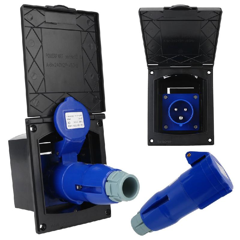 Buy 1 Pc Caravan Plug RV Camper Marine External Flush Hook Up 220V-240V ...