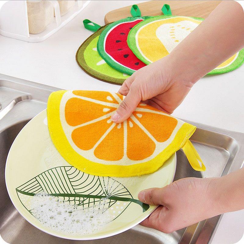Buy Cute Cartoon Design Kitchen Hanging Hand Towel Water Absorption ...