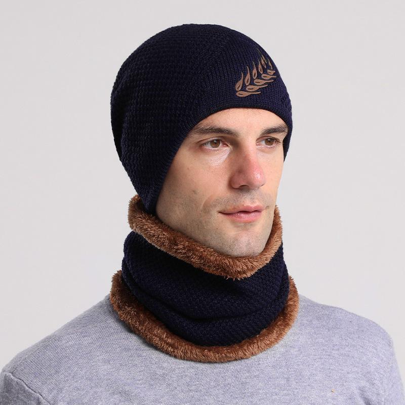 Buy Hat Man Winter Warm Knitted Wool Hat Winter Cycling Ear Protection ...