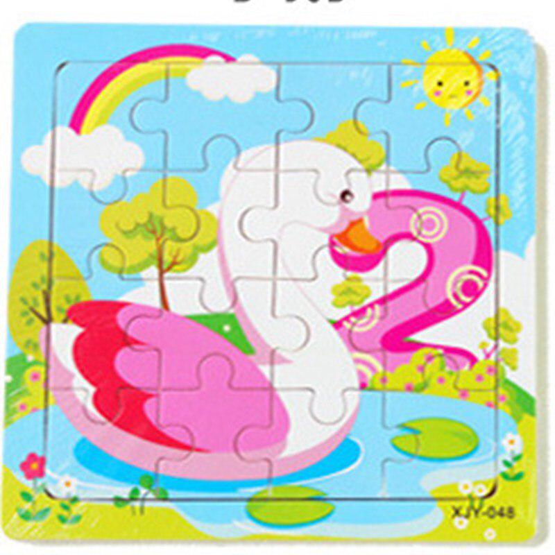 Buy Cartoon Wood Puzzle Educational DIY Toys For Children Elephant ...