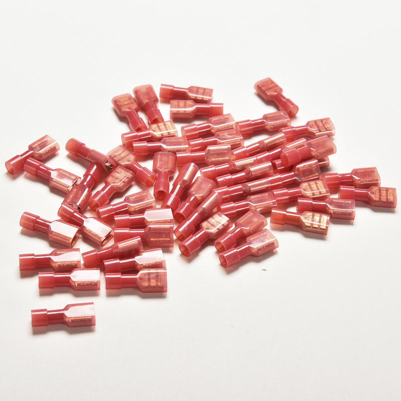 Buy 50Pcs Red Fully Insulated Nylon Female Spade Crimp Connectors ...