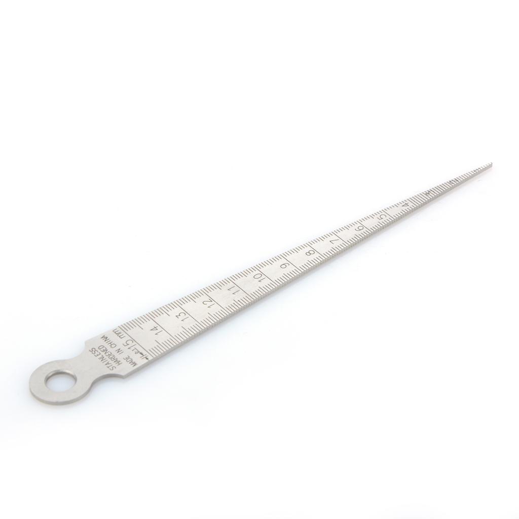 Acero inoxidable 1-15mm Metric Taper Gauge Aperture Scale Wedge Feeler ...