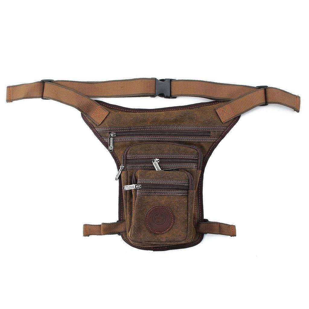 Cheap Waist Bag Canvas Travel Hiking Motorcycle Riding Belt Waist Thigh ...