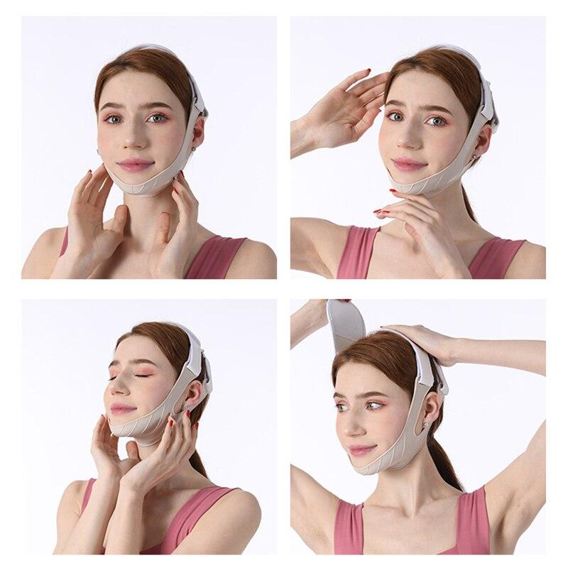 Buy Breathable V Face Cheek Lift Up Band Face Thin Mask Reduce Double ...