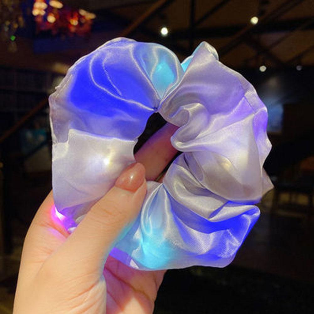 Buy New Arrival Girls LED Luminous Scrunchies Hairband Ponytail Holder ...