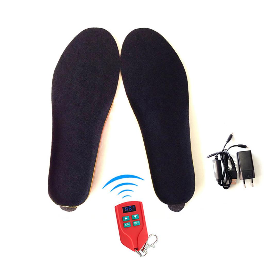 Buy 1 Pair EU Plug 41-46 Code Portable Wireless Heated Insoles Shoe ...