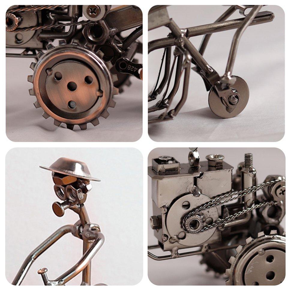 Buy Phome Creative Metal Sculpture Handmade Iron Tractor Art Decoration ...