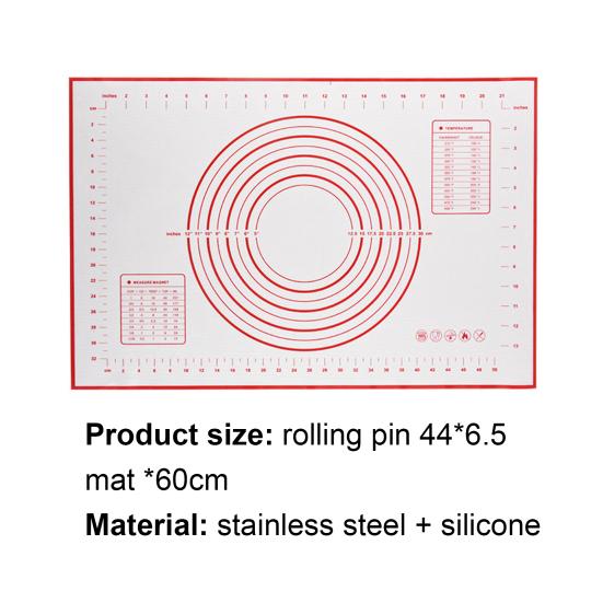 Buy 17 Inch Non-stick Stainless Unique Rolling Pin Scale Steel Clear at ...