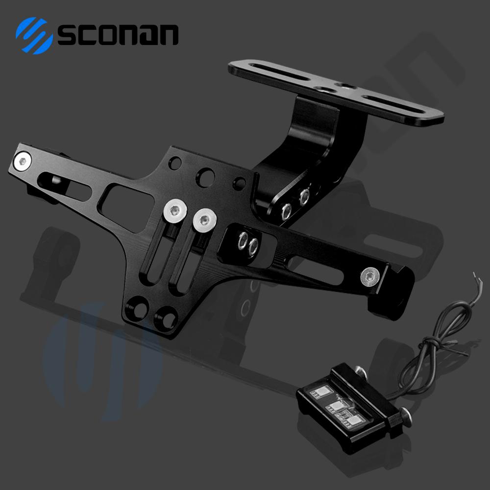 Cheap Motorcycle Rear License Plate Mount Holder and Turn Signal Lights ...