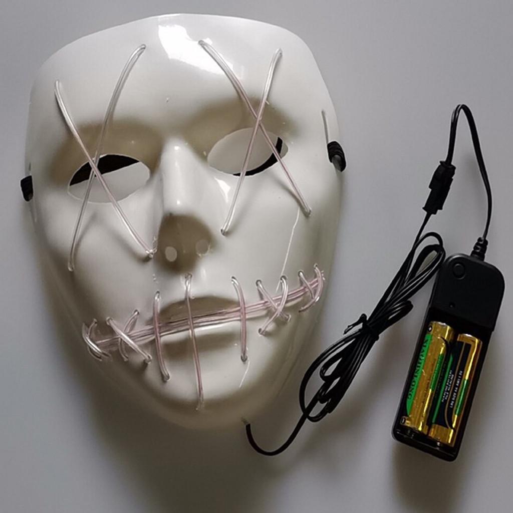 Buy The Purge Movie EL Wire DJ Party Festival Halloween Costume LED ...