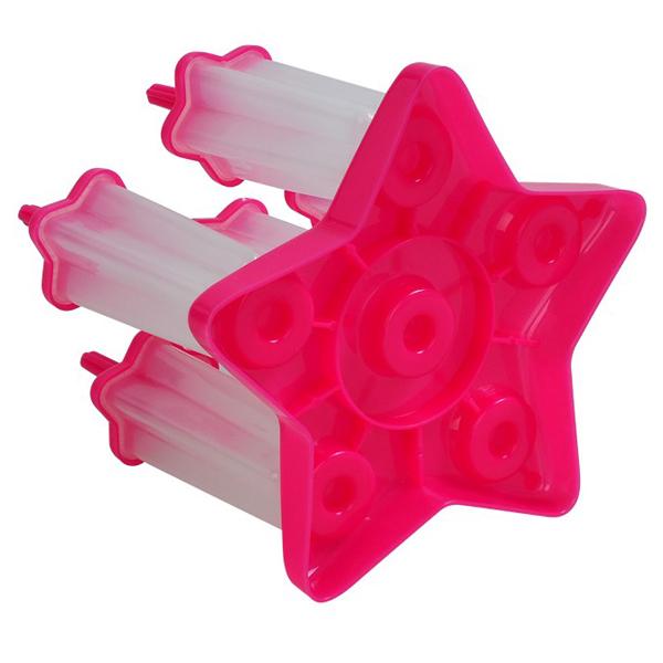 Buy 6-Cell Five-pointed Star Shaped Reusable DIY Frozen Ice Cream Pop ...