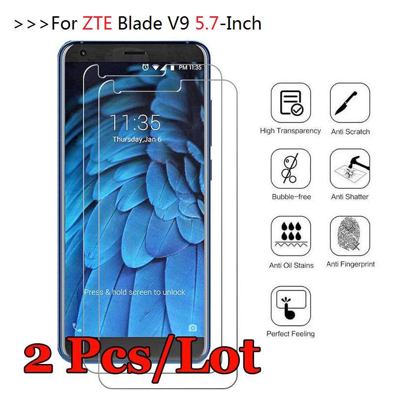 2 Pcs/Lot For ZTE Blade V9 5.7" Tempered Glass Explosion-proof Screen ...
