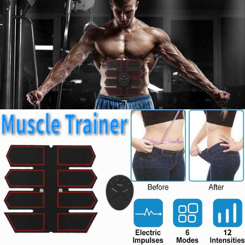 Buy 6 Modes 12 Levels Electric ABS Slim Stimulator Abdominal Muscle ...