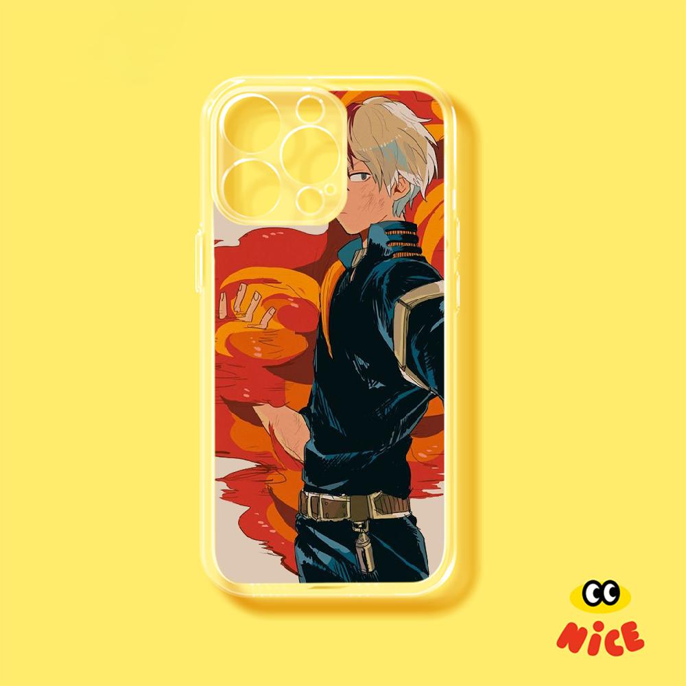 Buy Todoroki Shoto Blood Anime Transparent Phone Case Soft Cover For ...
