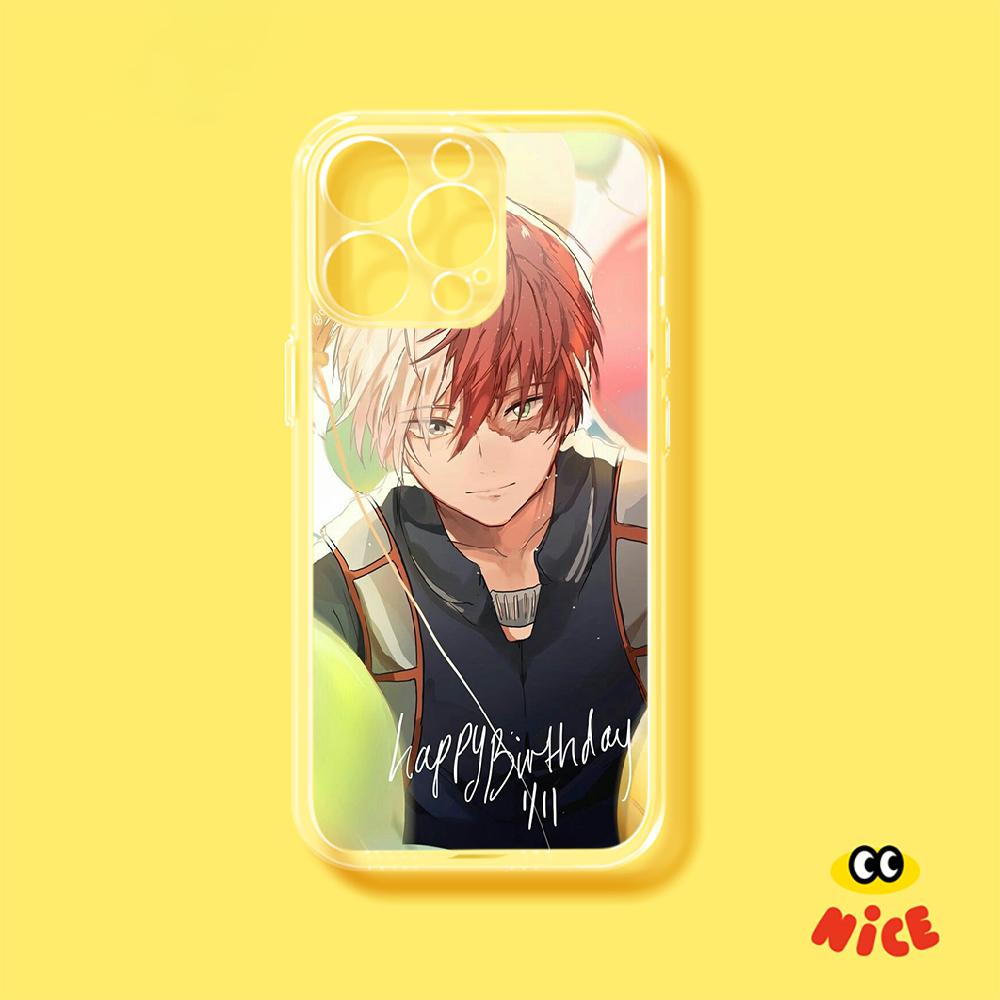 Buy Todoroki Shoto Blood Anime Transparent Phone Case Soft Cover For ...
