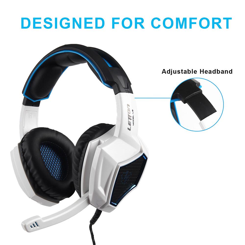 Buy L9 Gaming Headset 3.5mm Stereo Over-Ear Headphone with Adjustable ...