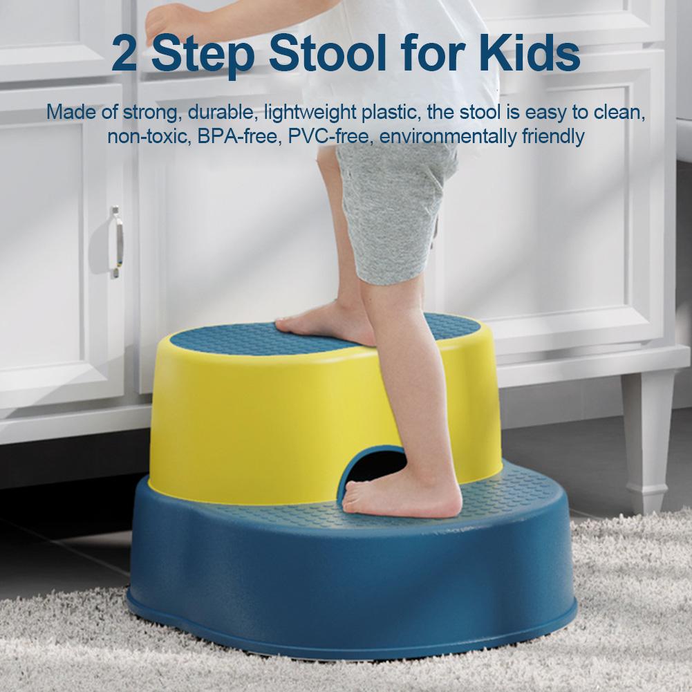 2 Step Stool for Kids Stackable Toddler Slip Resistant Safety Stools ...