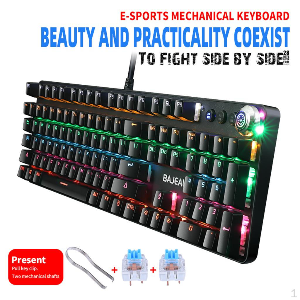 Cheap Desktop Mechanical Gaming Keyboard Green Switches USB Passthrough ...