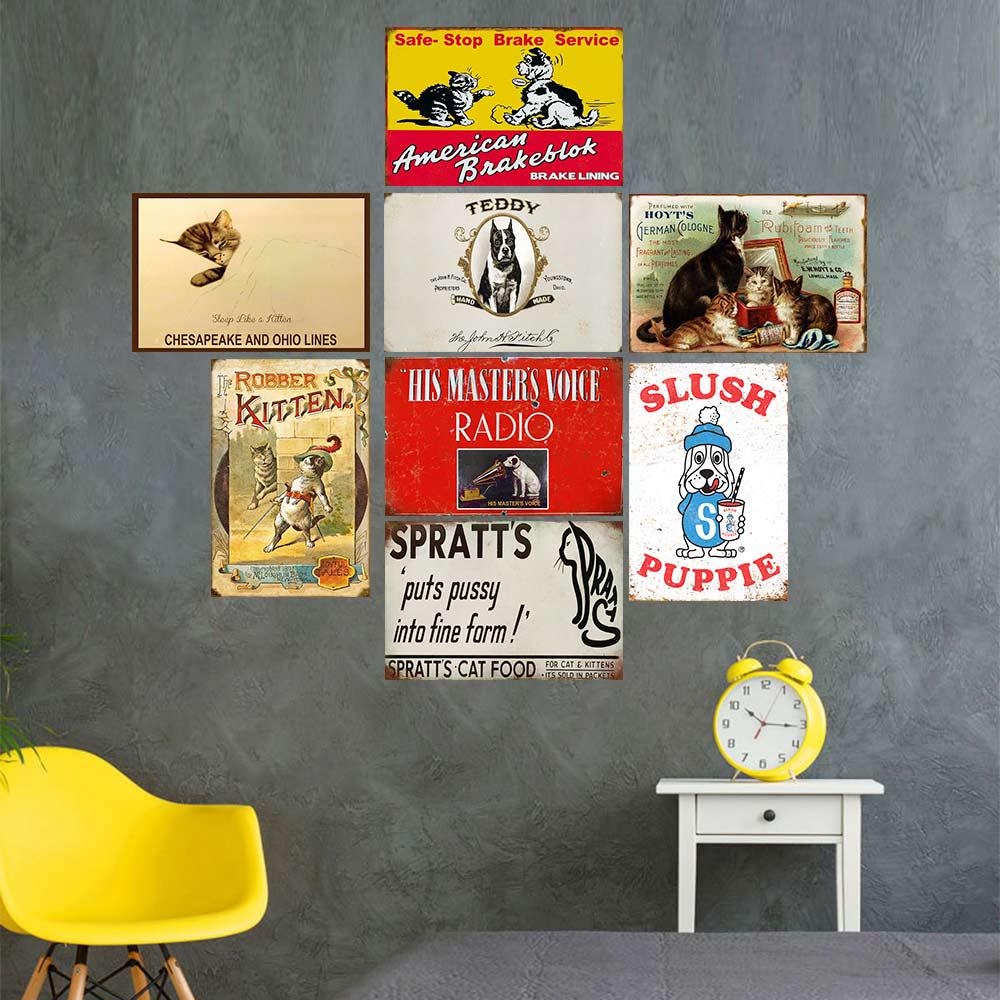 His Masters Voice Retro Sign Bar Pub Man Cave Metal Tin Sign Vintage ...