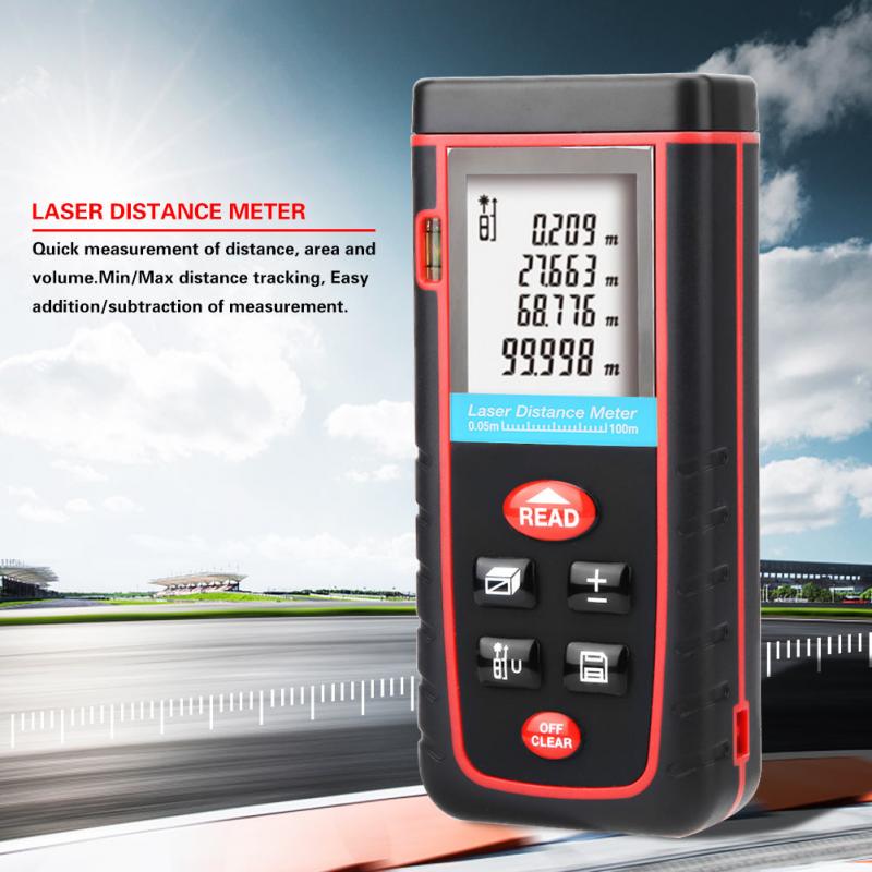 Buy Digital Distance Level Bubble Meter Rangefinder 100M Range Finder ...