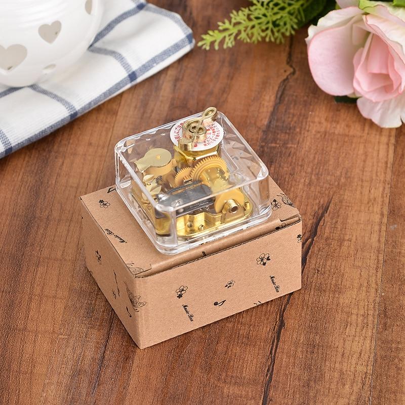 Buy Transparent Square Music Box Gramophone Toys for Children Kids ...