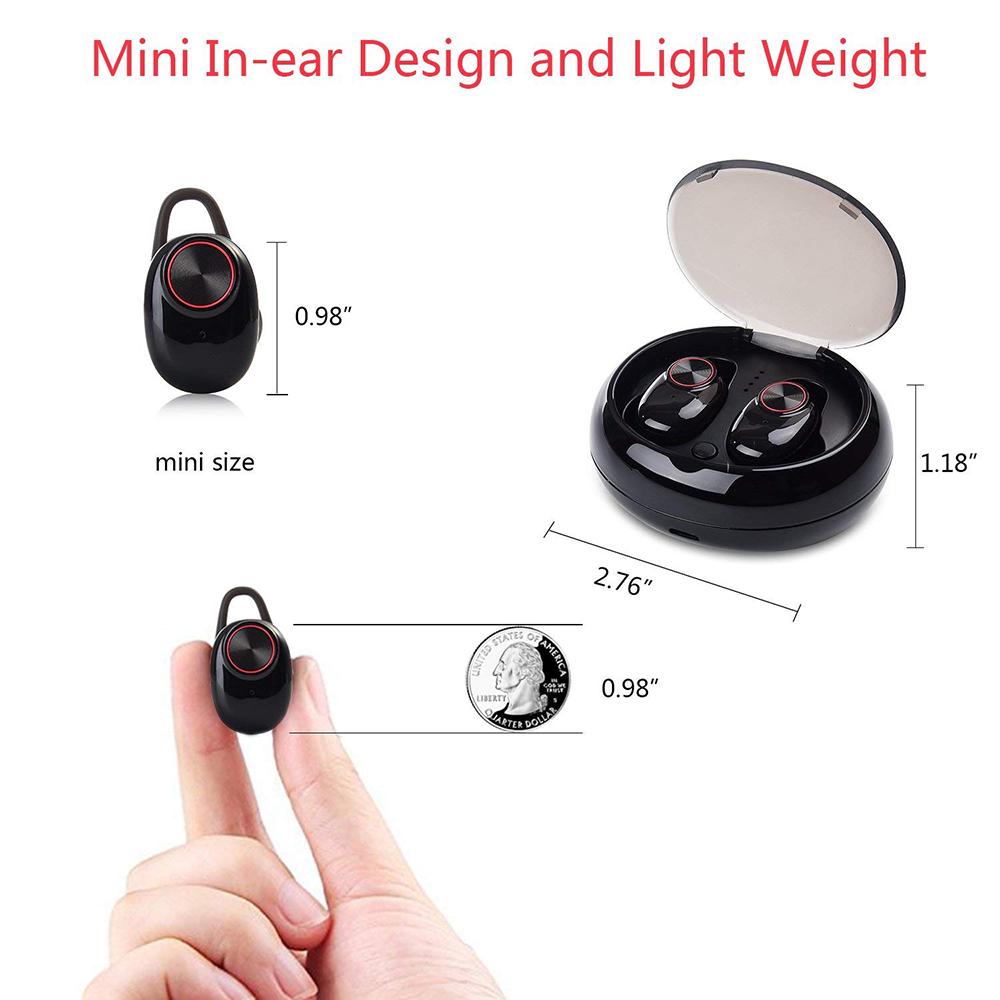 Buy V5 TWS Earbuds Bluetooth 5.0 True Wireless Music Earphones Bass ...
