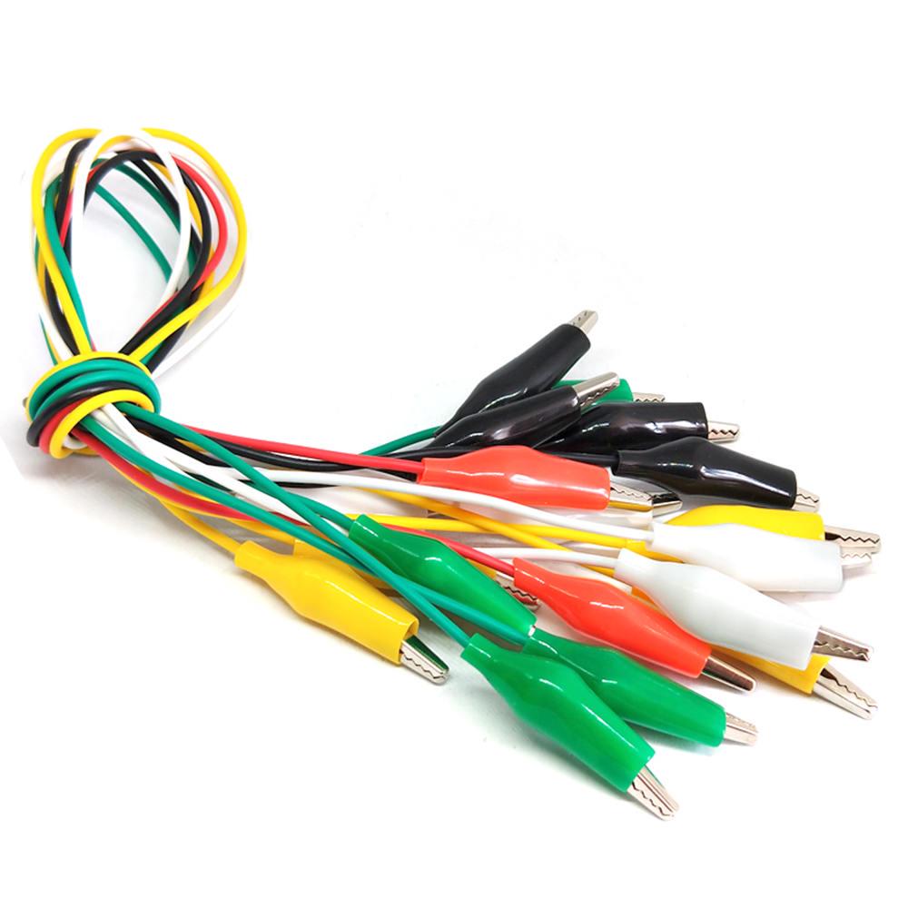 Buy 10pcs Double-ended Crocodile Clips Cable Alligator Clips Testing ...