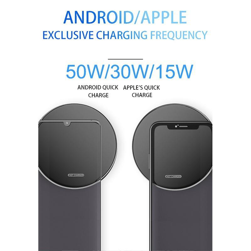 Cheap NEW Upgrade 50W Qi Wireless Charger Induction Fast Charging ...