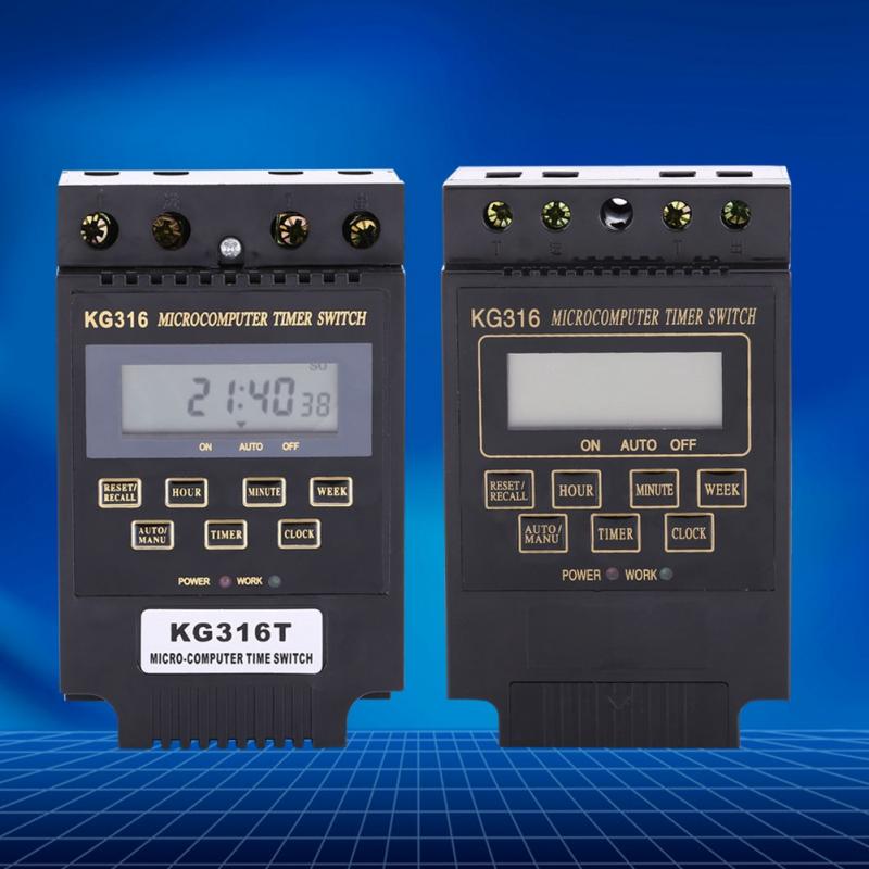 1pc Black Microcomputer Time Switch LCD Digital Display 10On&10Off Timer Controller - buy from ...
