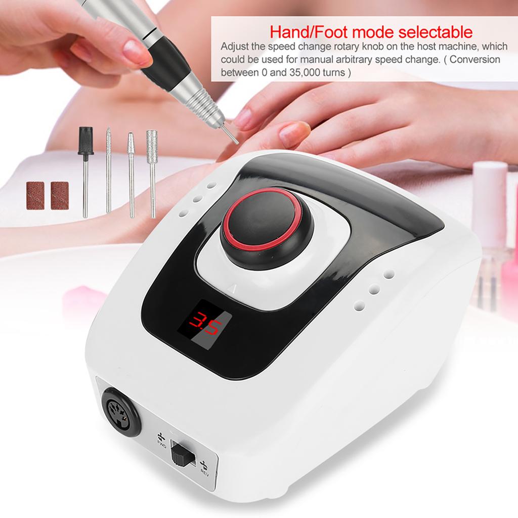 Buy 35000RPM Electric Nail Manicure Drill Machine Tools Nail Drill Bits ...