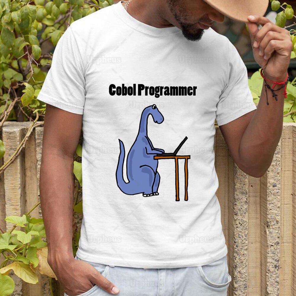 Buy Cute Funny COBOL Programmer Shirt Dinosaur Programmers Funny Tshirt Top Tees at affordable ...