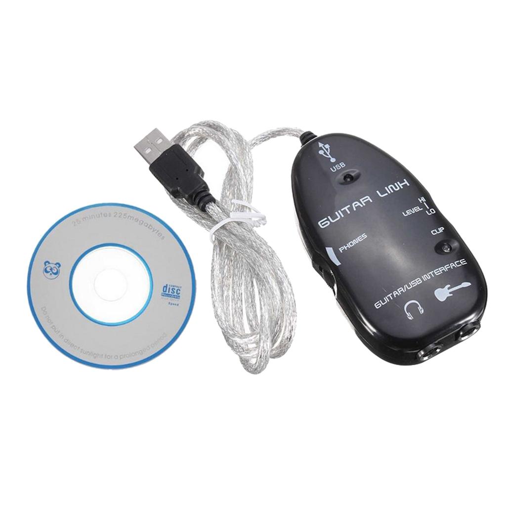 Guitar to USB Interface Link Cable Audio Adapter for PC/MAC Recording ...