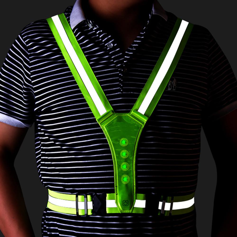 Buy High Visibility Vest Reflective LED Vests For Running Cycling ...