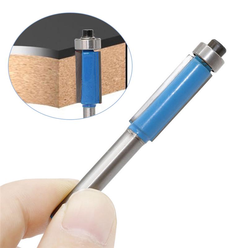 Buy 4Pcs 1/4 Blue Shank Straight Flush Trim Router Bit Set Woodworking ...