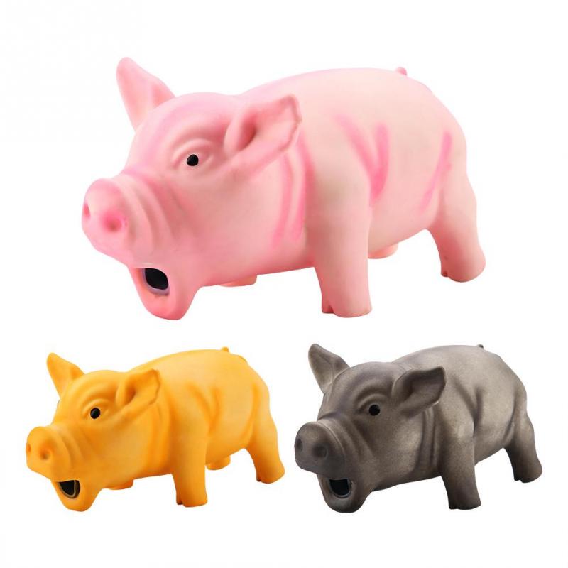 Cute Pig Grunting Squeak Latex Pet Chew Toys for Dog Puppy Toy uygun ...