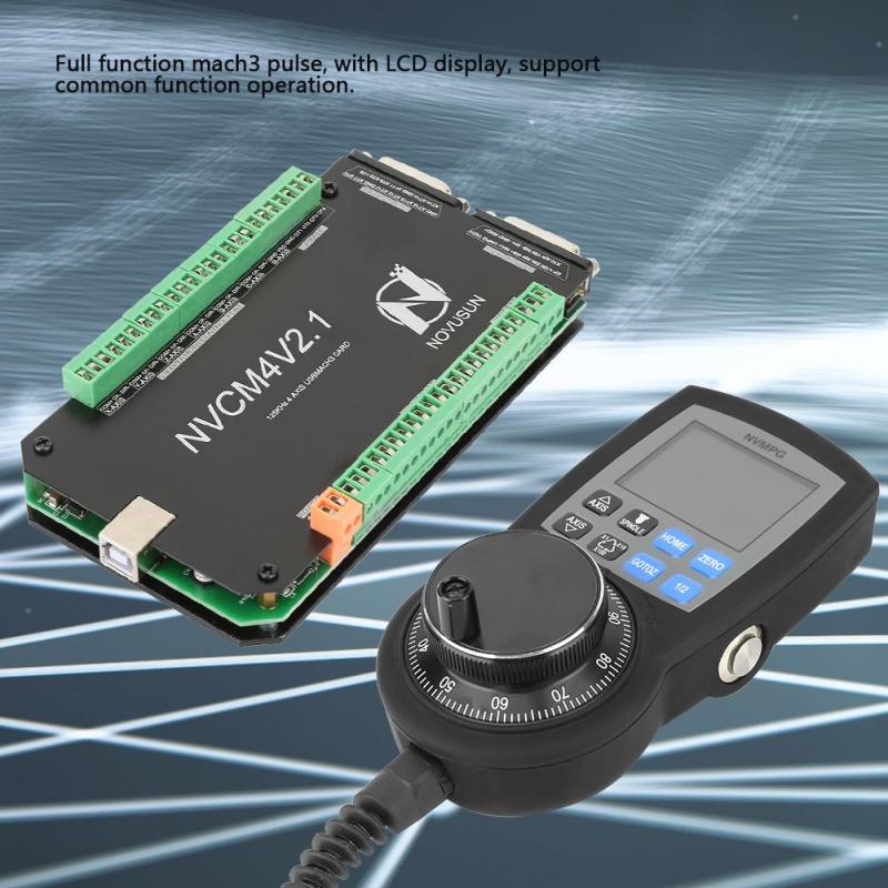 Buy NVCM MACH3 USB 4 Axis Control Board Stepper Motor CNC Controller with Manual Pulse Generator ...