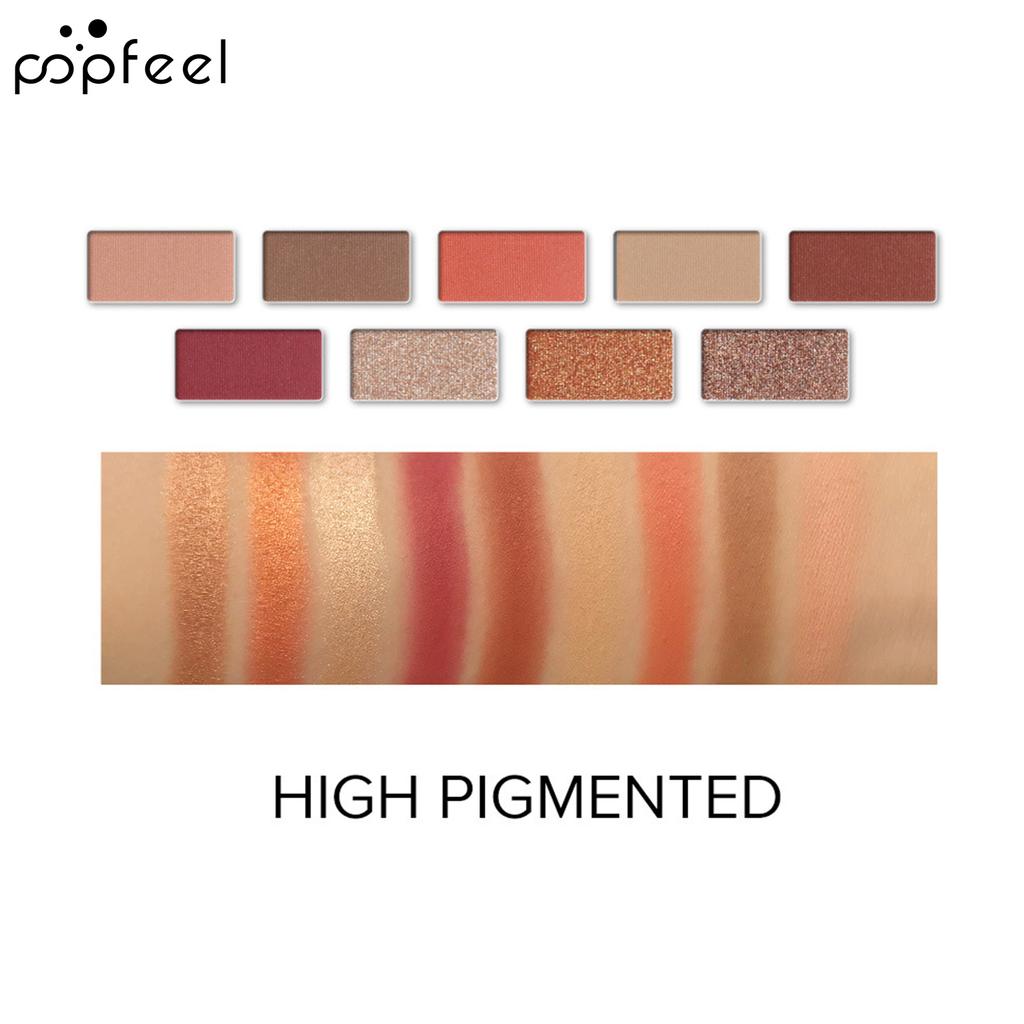 Buy Popfeel 9 Colors Matte Palette Glitter Pearlescent Eyeshadow at ...